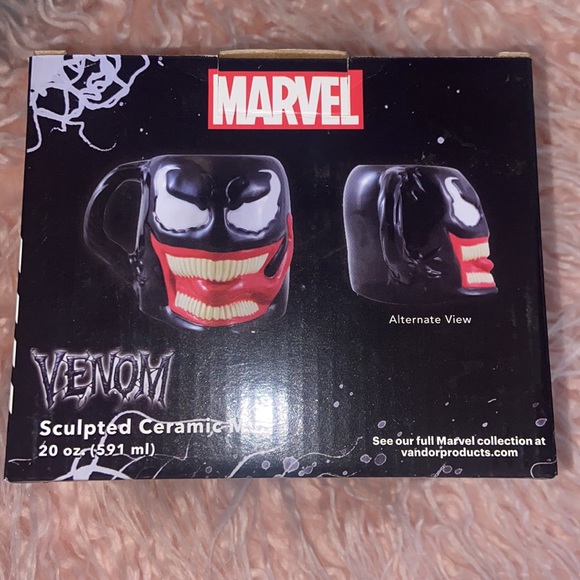 Marvel | Dining | Marvel 3d Venom Black Red White Sculpted 2oz Mug ...
